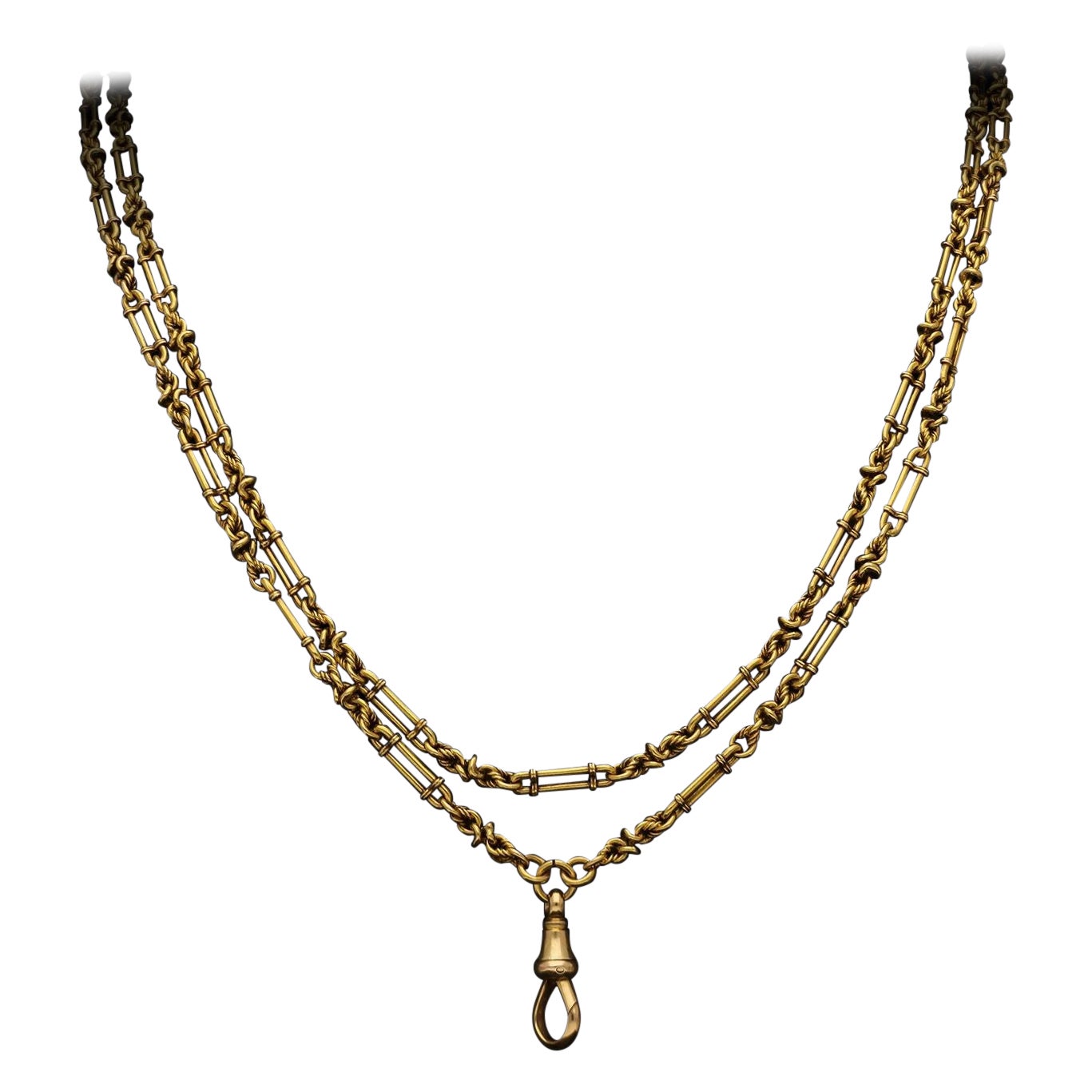 Bulgari Chunky 18 Carat Gold Fancy Link Chain Collar Necklace, circa ...