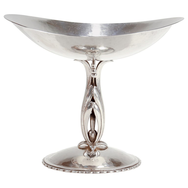 Signed Chicago Arts and Crafts Hand-Hammered Compote or Tazza by ...