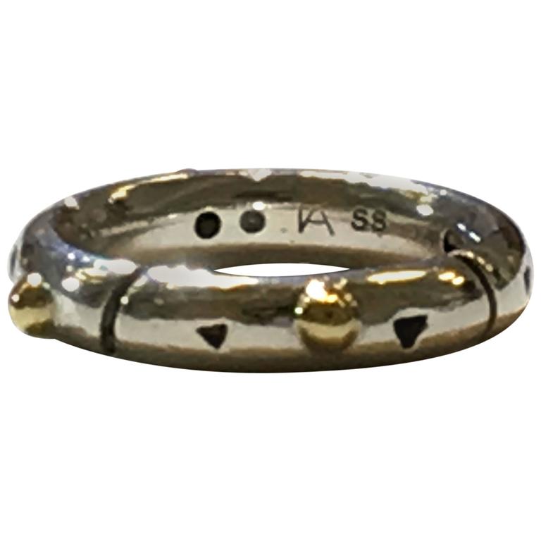 John Atencio Silver and Gold Elements Band Stack Ring at 1stDibs