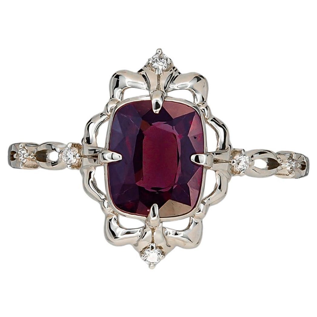 IGI Certified Spinel and Diamonds Ring For Sale at 1stDibs