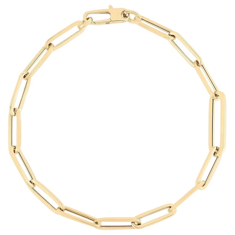 Roberto Coin 18k Gold Designer Gold Paperclip Bracelet 5310135AYLB0 For ...