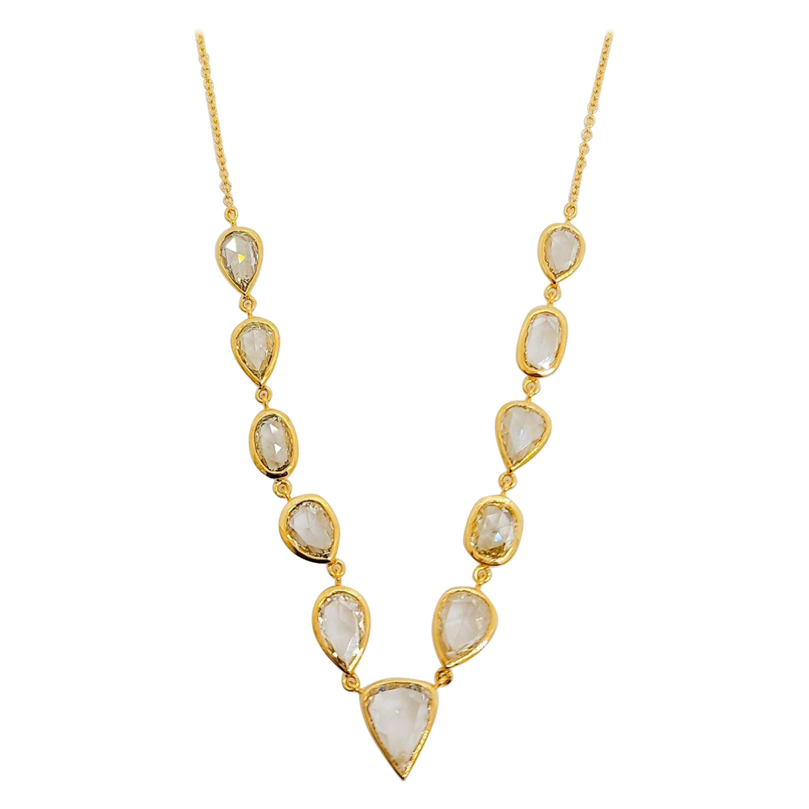 Multi Shape Long Diamond Necklace For Sale at 1stDibs | multi shape ...