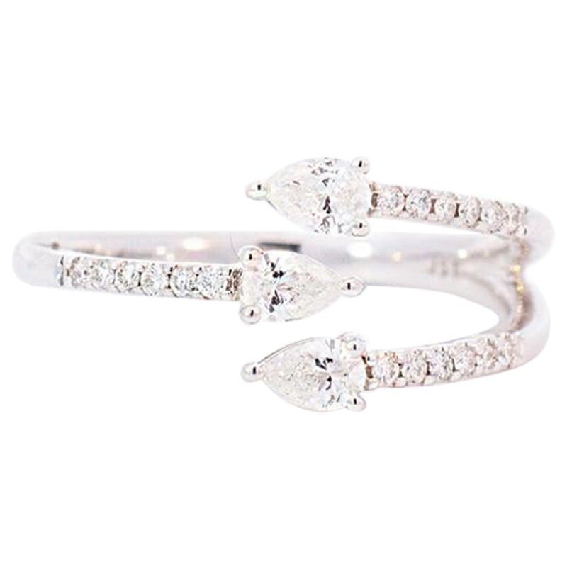 Ladies White Gold Diamond Cocktail Ring at 1stDibs | diamond cocktail rings
