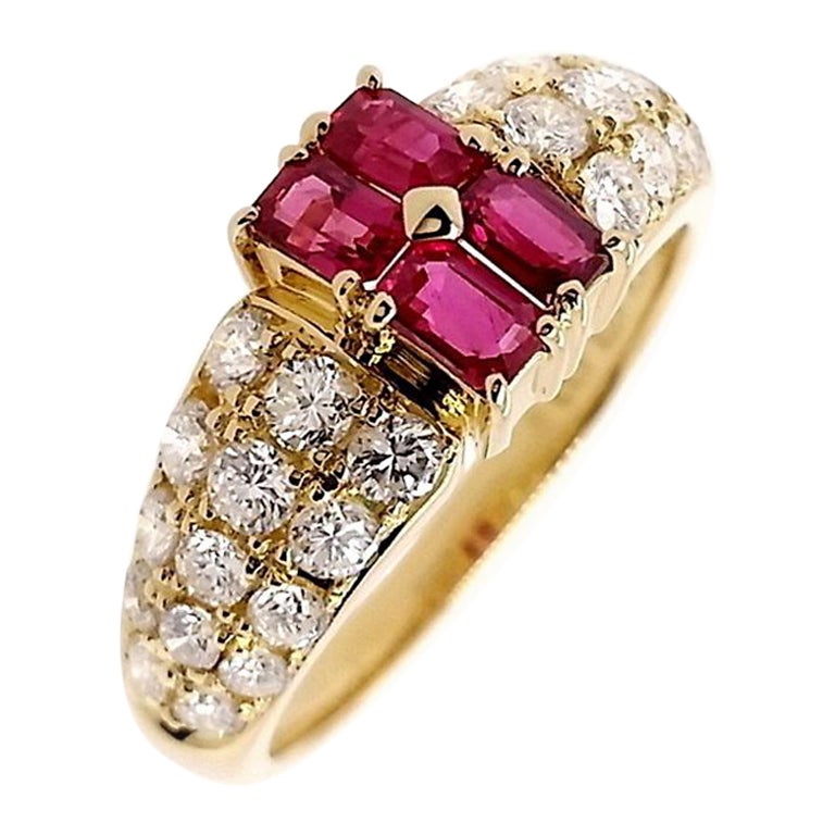 Stunning 20k Yellow Gold 5 Stone Ring with 0.16 ct Natural Diamonds For ...