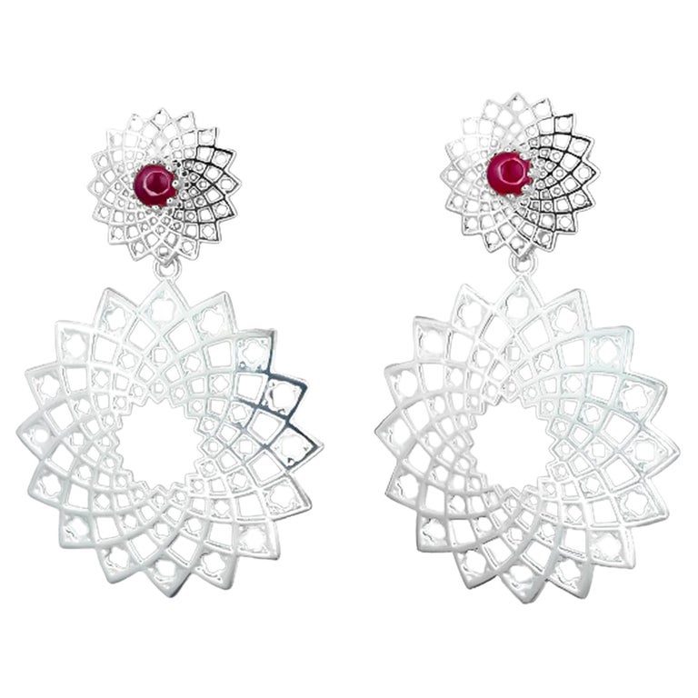 Natural Rubies Earrings For Sale at 1stDibs