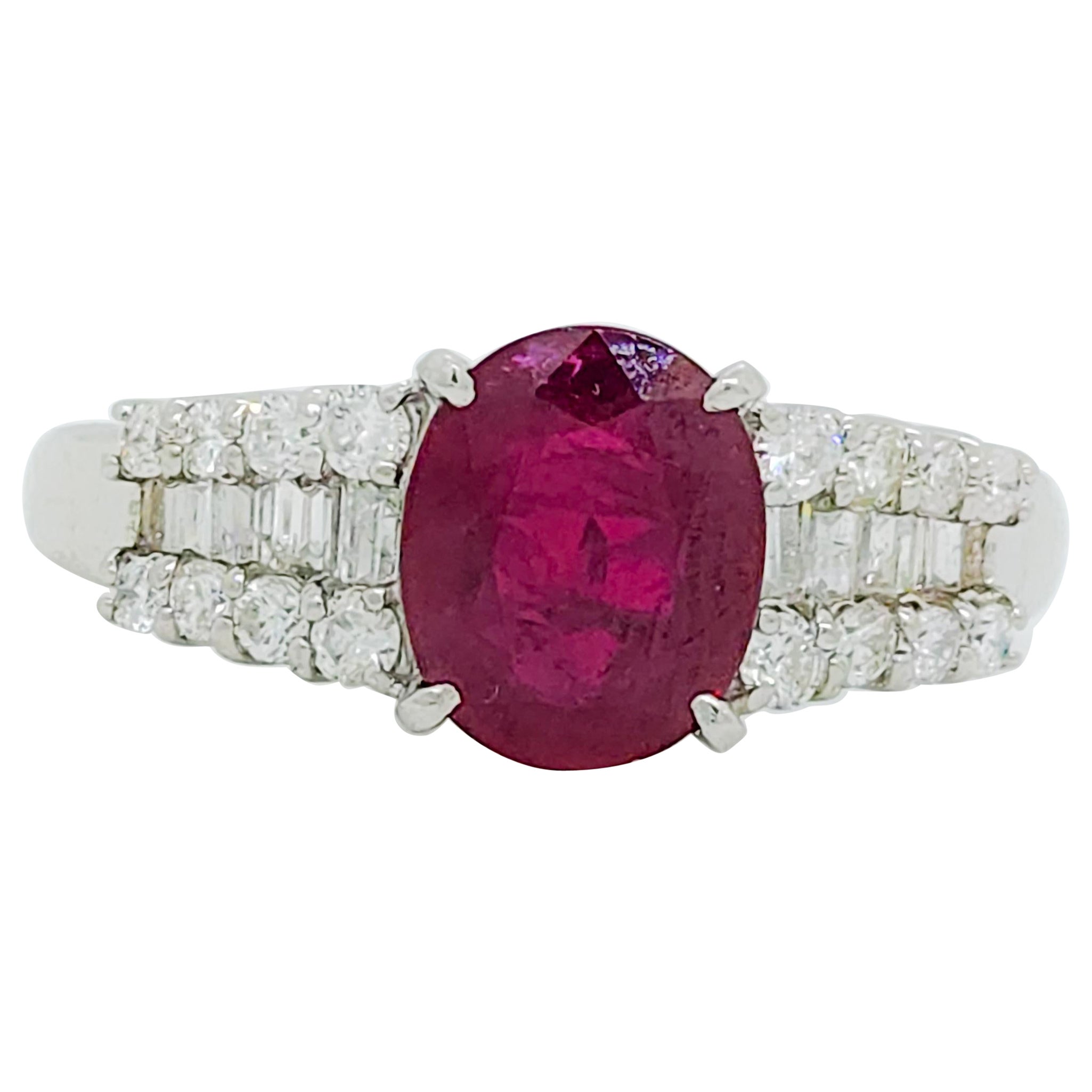 GIA Certified Five Carat Vivid Red Pigeon's Blood Burma Ruby and ...