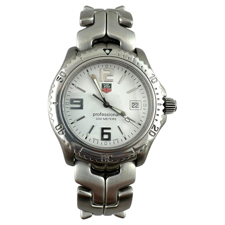 TAG Heuer Professional Watch WT1114 White Dial Quartz For Sale at 1stDibs