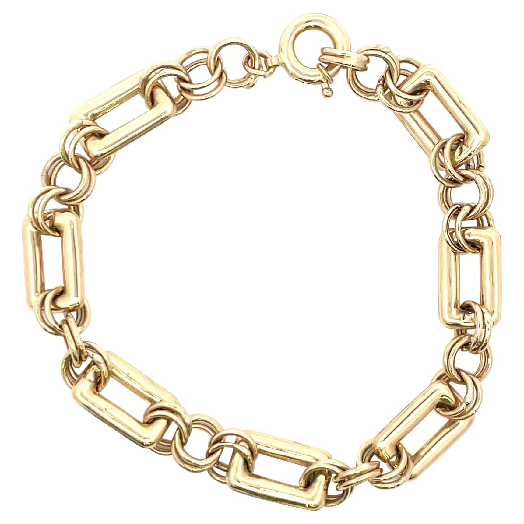 Cartier Growing Child Charm Link Bracelet 18 Karat Yellow Gold 42 Grams ...