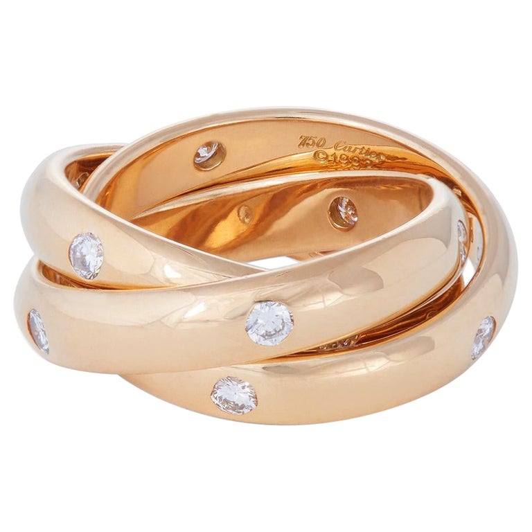 Cartier 'Trinity Constellation' Yellow Gold and Diamond Ring For Sale ...