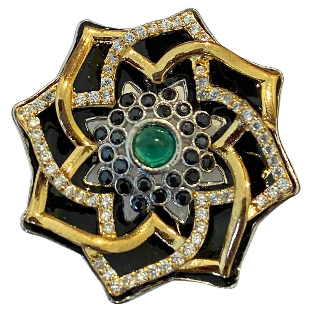 Artisanal Designer Sustainably Sourced Stone and Silver Ring For Sale ...