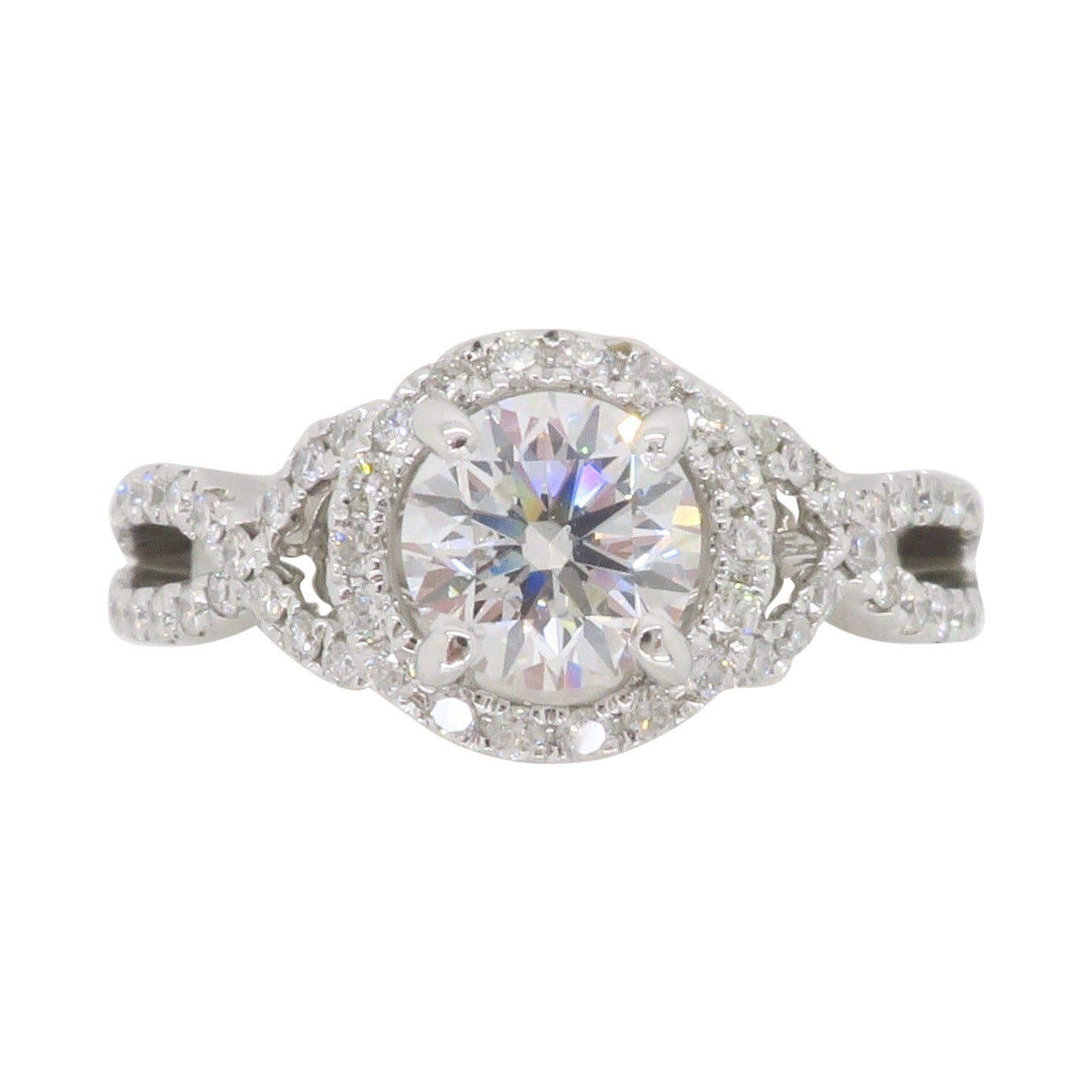 Sylvie Diamond Engagement Ring Crafted in 18k White Gold at 1stDibs