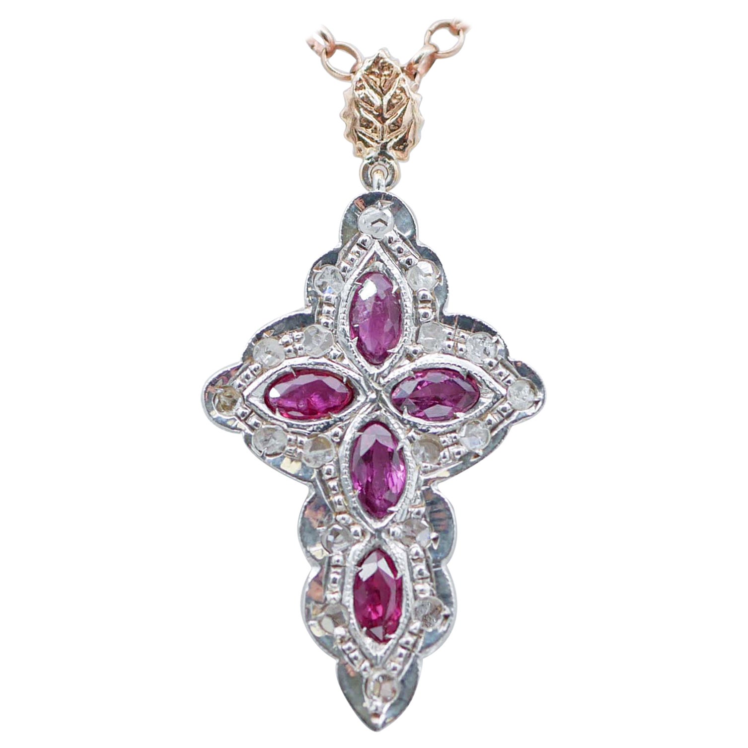 Enigma by Bulgari Enigma Multi-Gold Diamond and Ruby Arrow Pendant ...