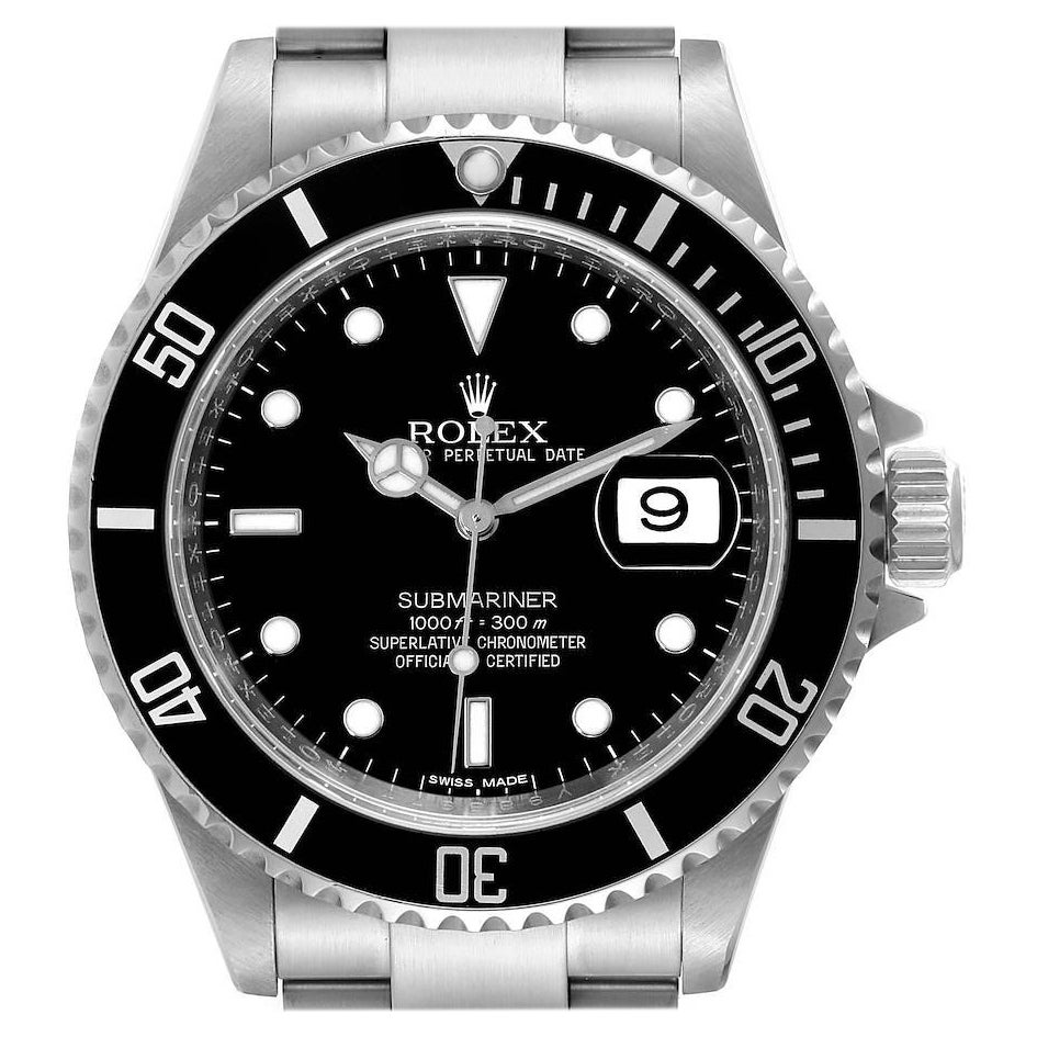 Rolex 16610 Submariner Black Dial K Series Automatic Watch at 1stDibs ...