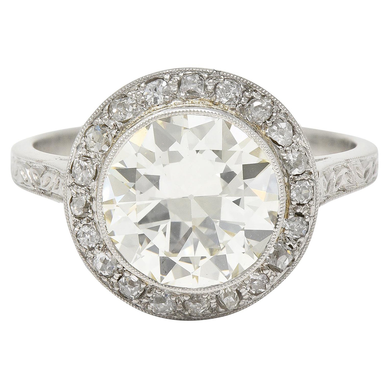 Art Deco 2.55cttw Old Cut Diamond Geometric Open Work Dome Style ...