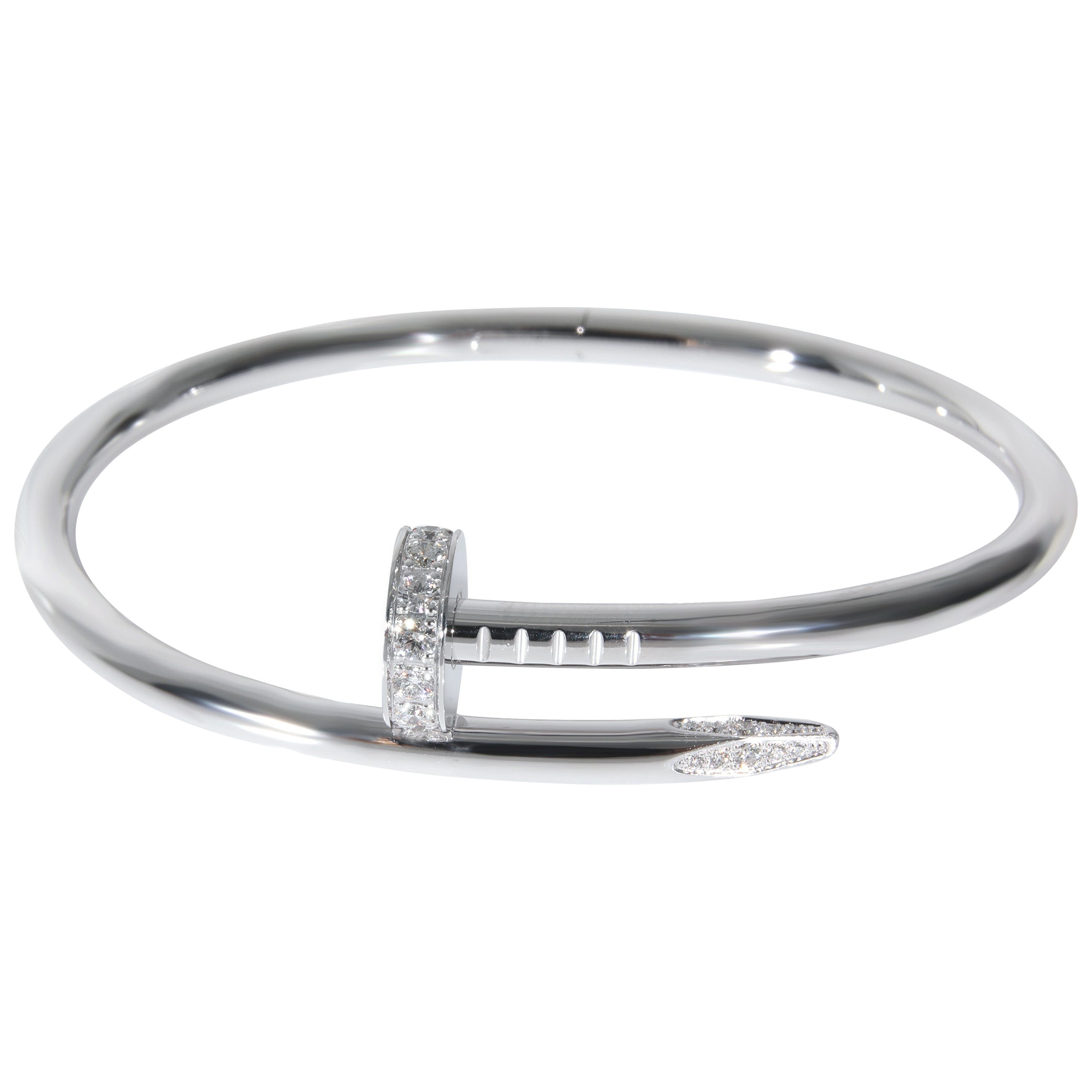 Cartier Juste Un Clou Diamond Double Bracelet in 18k Rose Gold 0.51 CTW ...