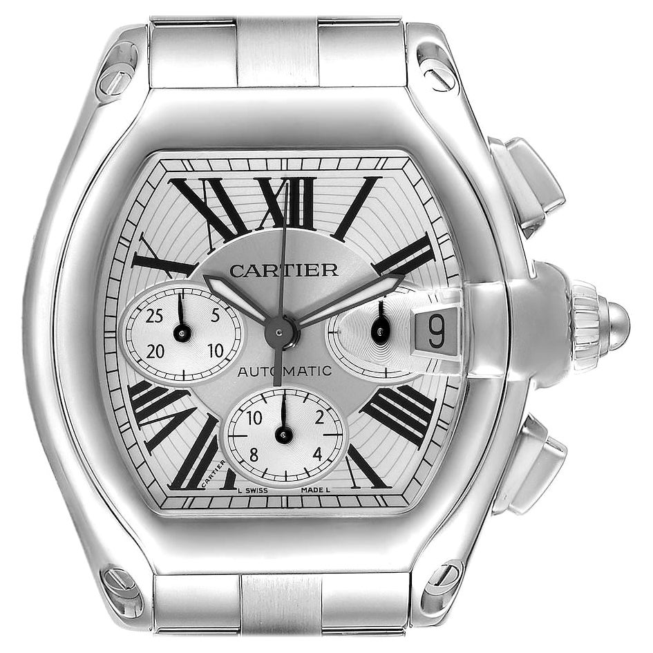 Cartier Roadster S XL Chronograph Panda Dial Steel and Leather 3405 ...