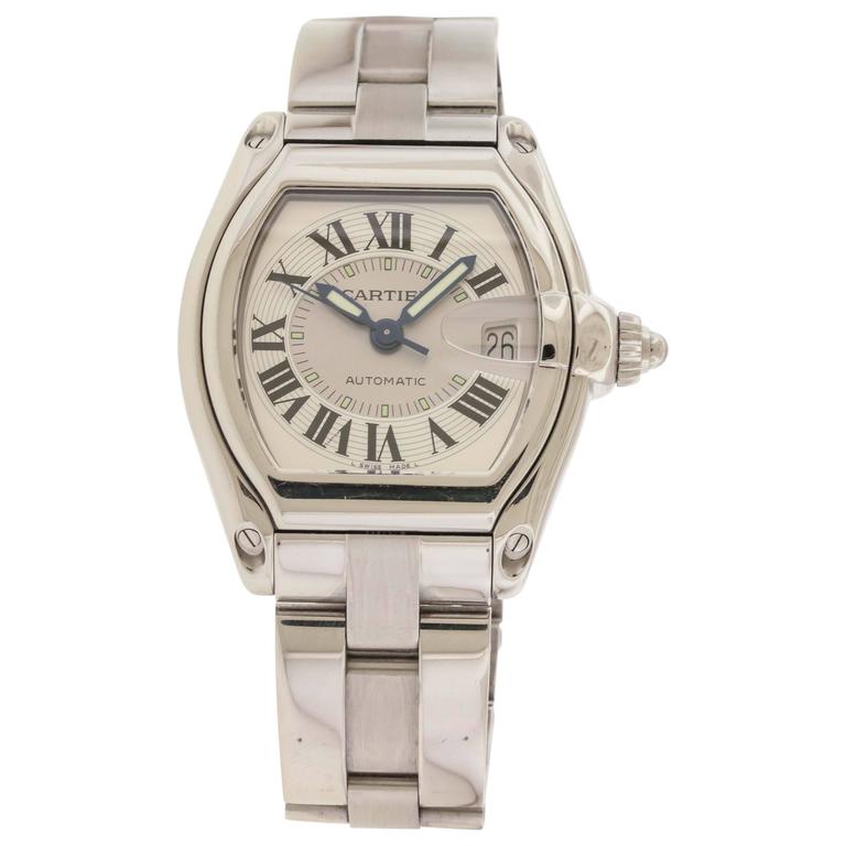 Cartier Stainless Steel Roadster Automatic Wristwatch Ref 2510 For Sale ...
