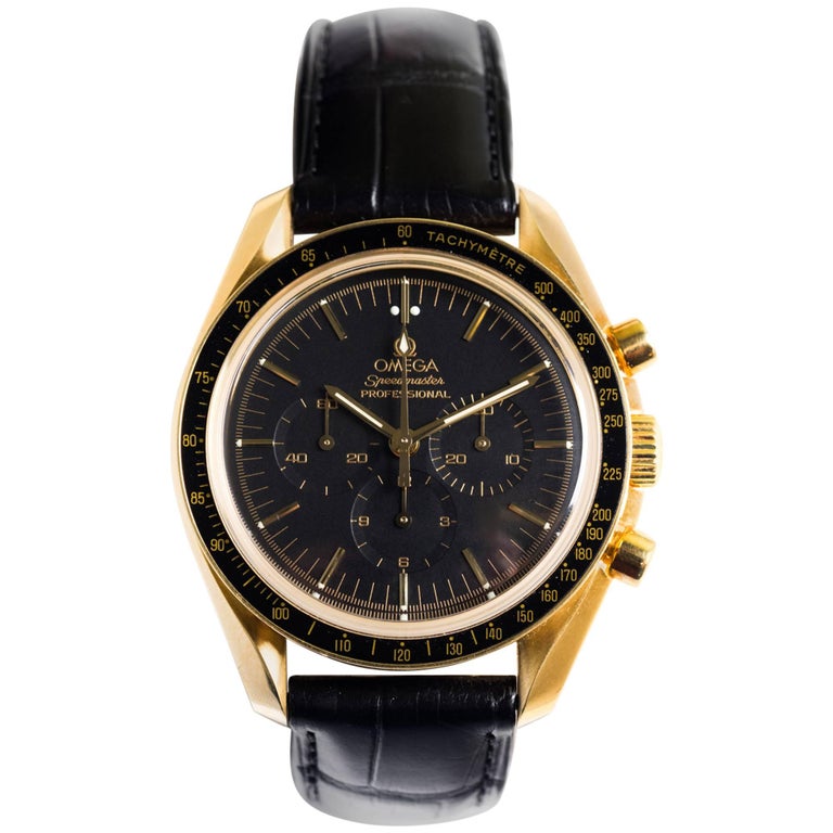 Omega Yellow Gold Speedmaster Professional Moon Chrono Deployment ...