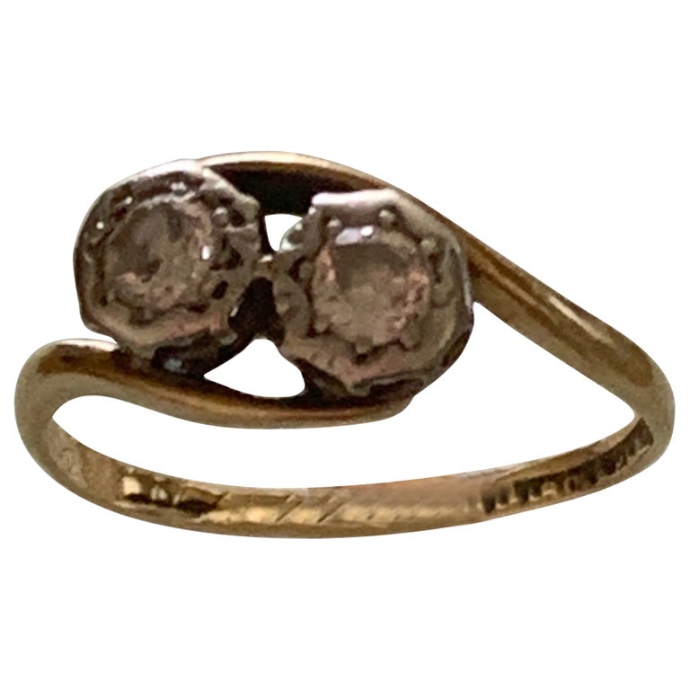 Antiker Diamantring aus 18 Karat Gold im Angebot bei 1stDibs