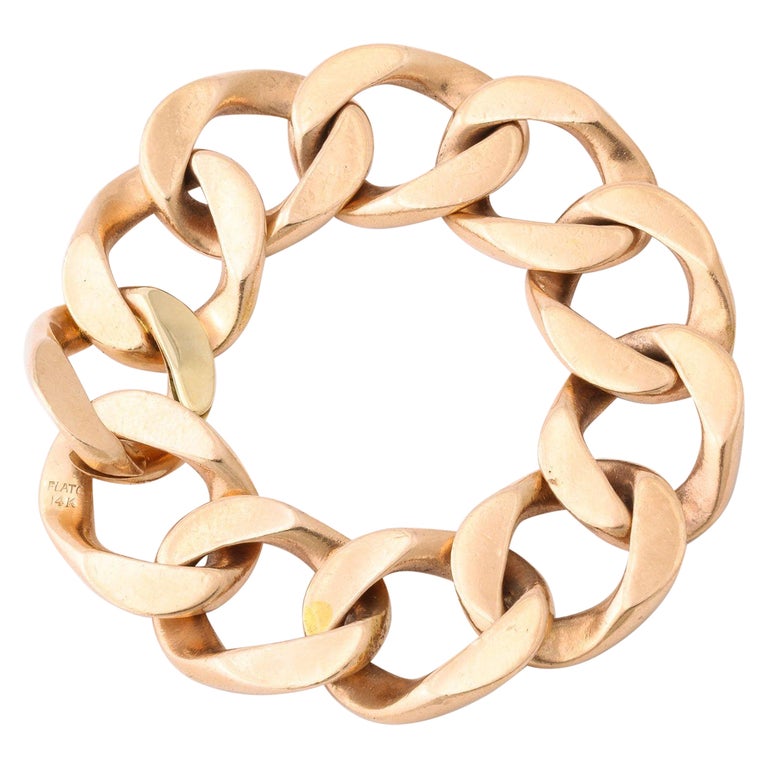 Paul Flato Chain Gold Link Bracelet For Sale at 1stDibs