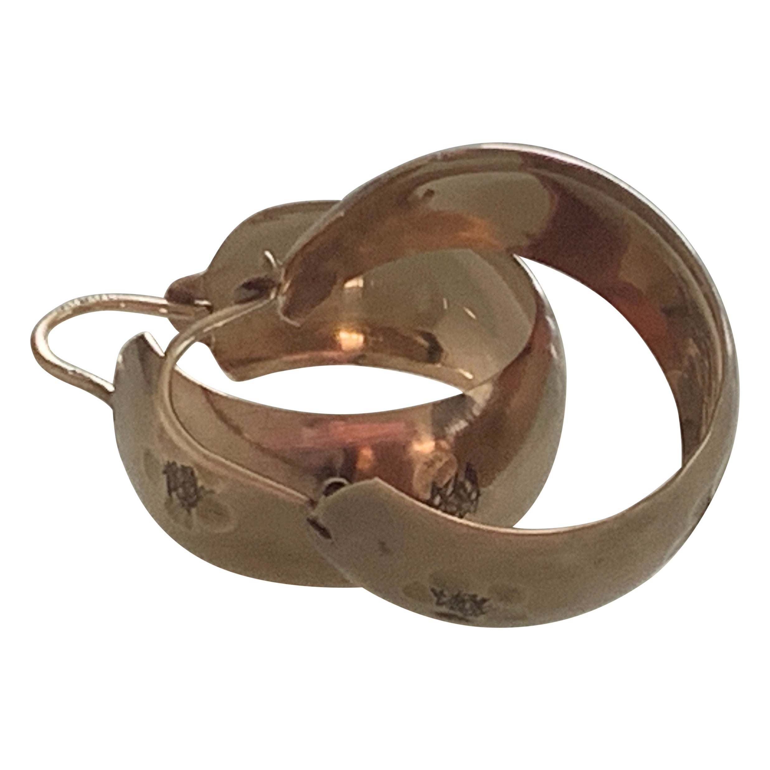 Vintage 9 Carat Gold Creole Earrings For Sale at 1stDibs | 9ct gold ...