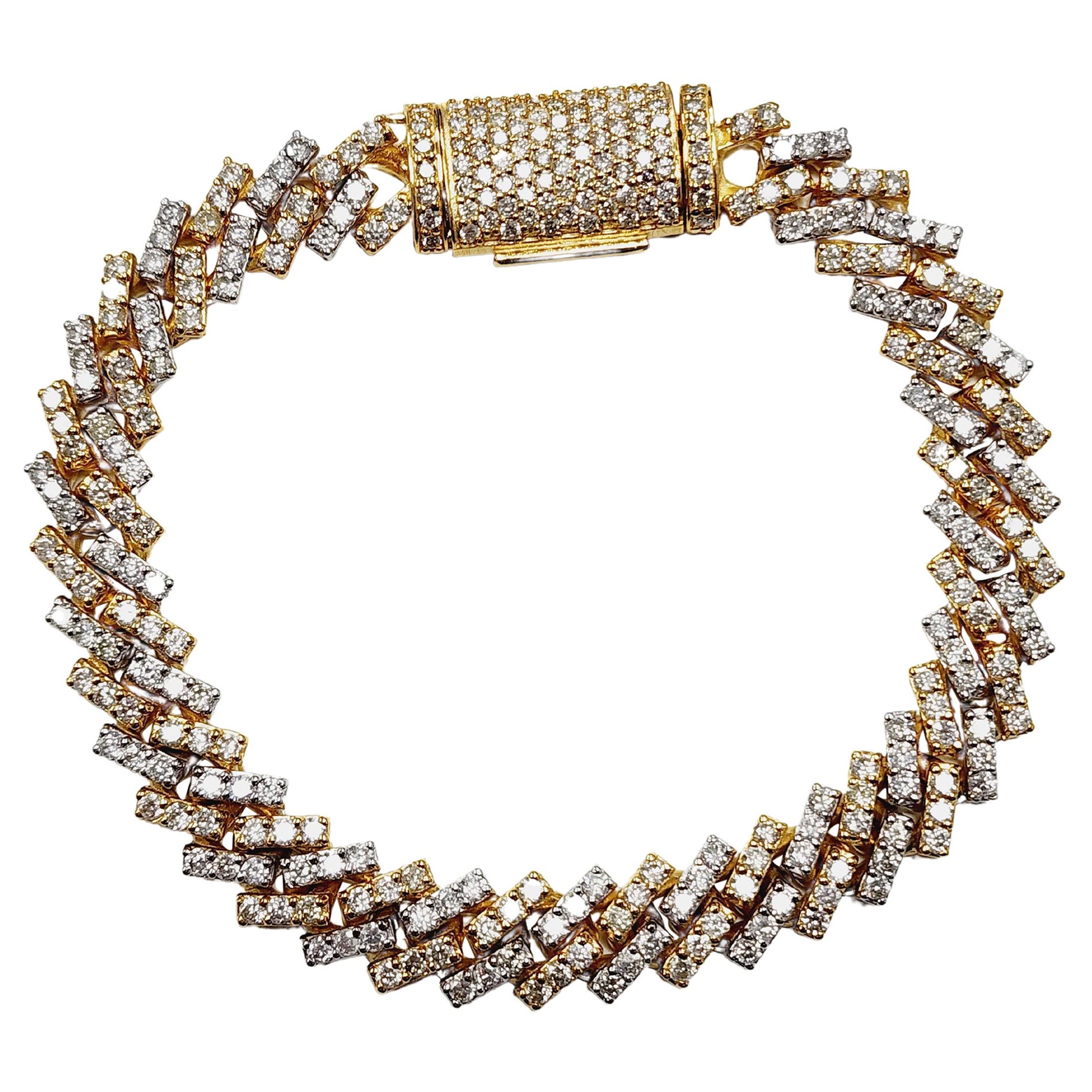 Vintage Turkish Lock and Key Charm Link Bracelet in 14 Karat Yellow ...