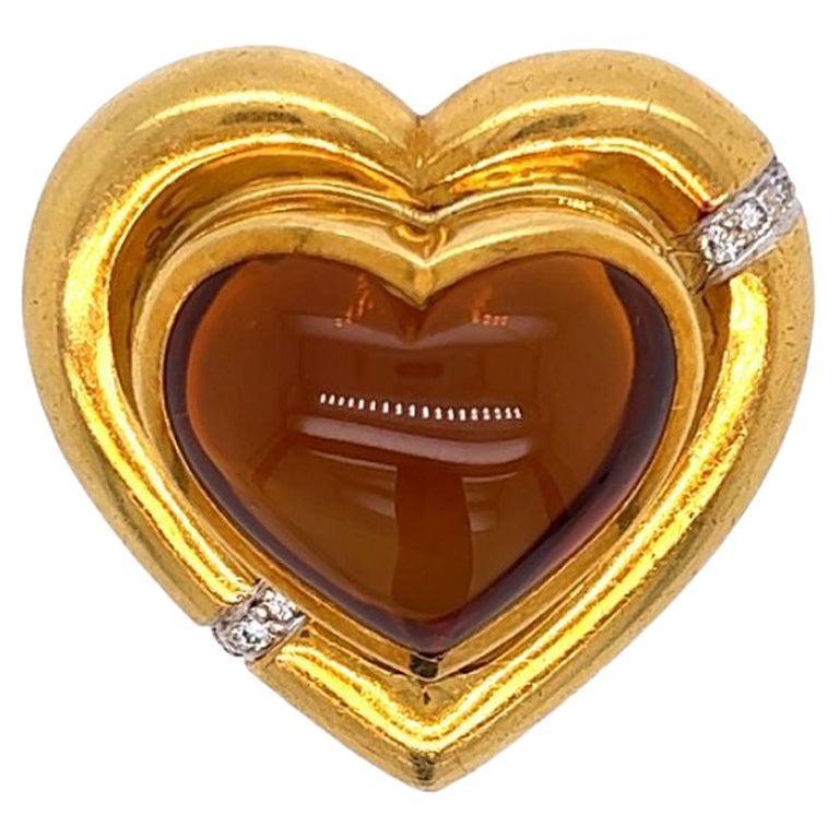 Tiffany and Co Paloma Picasso Heart Brooch For Sale at 1stDibs
