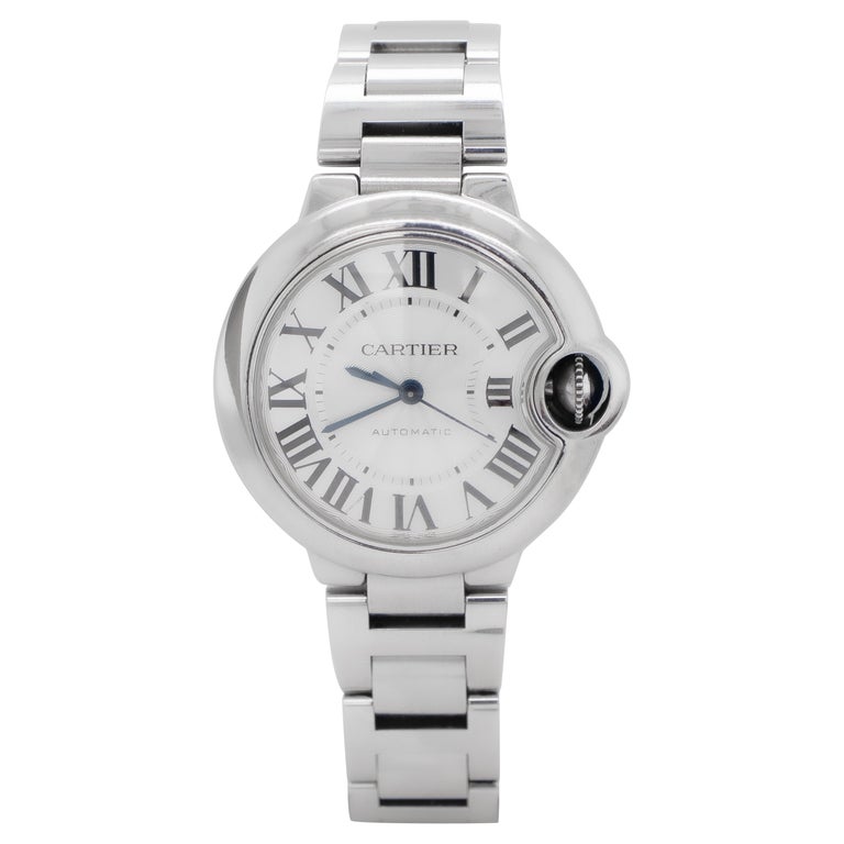 Cartier Ballon Bleu Watch Automatic Stainless Steel 33MM Box For Sale ...