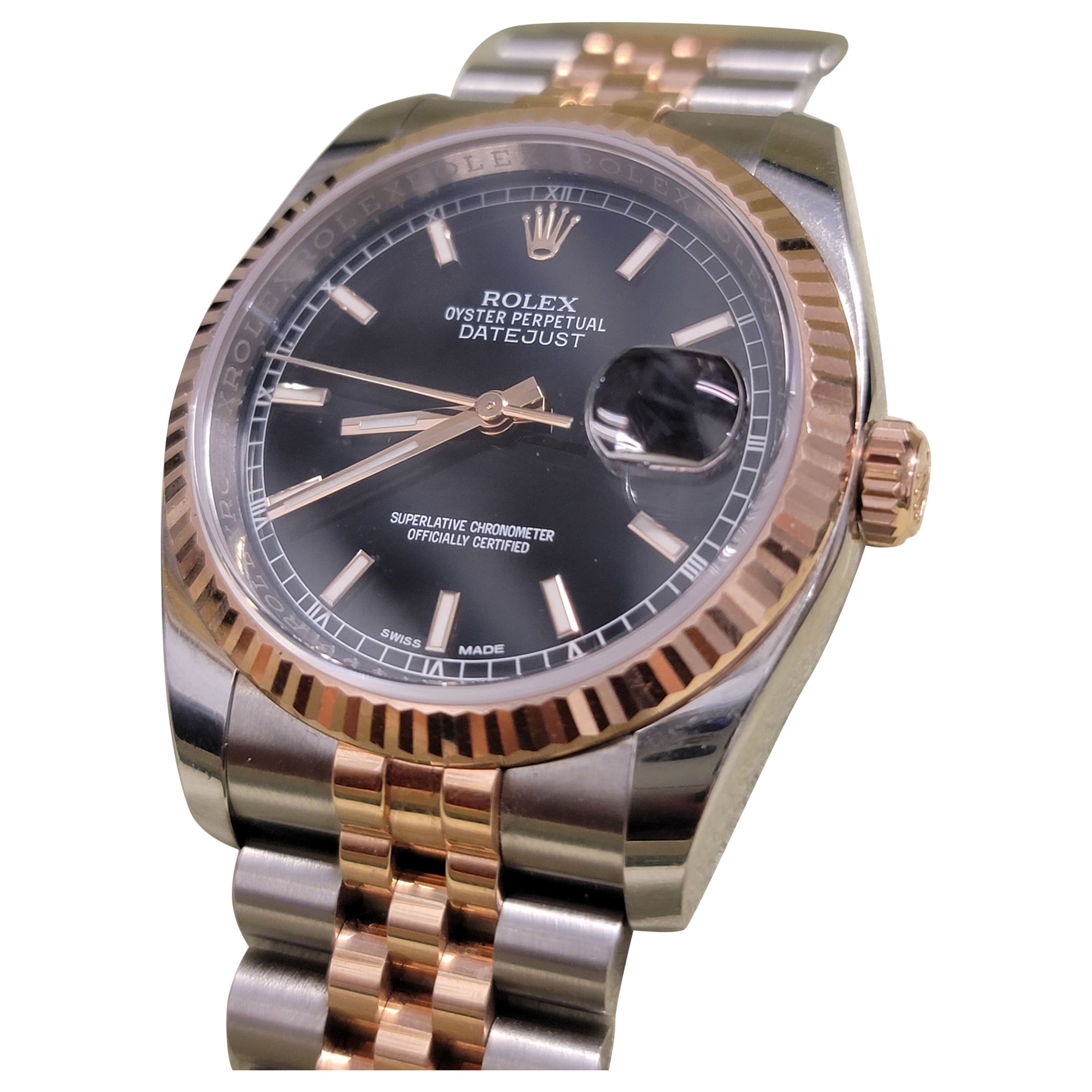 Rolex Midsize Datejust Ref 6627 18 Karat Rose Gold, circa 1968 For Sale ...
