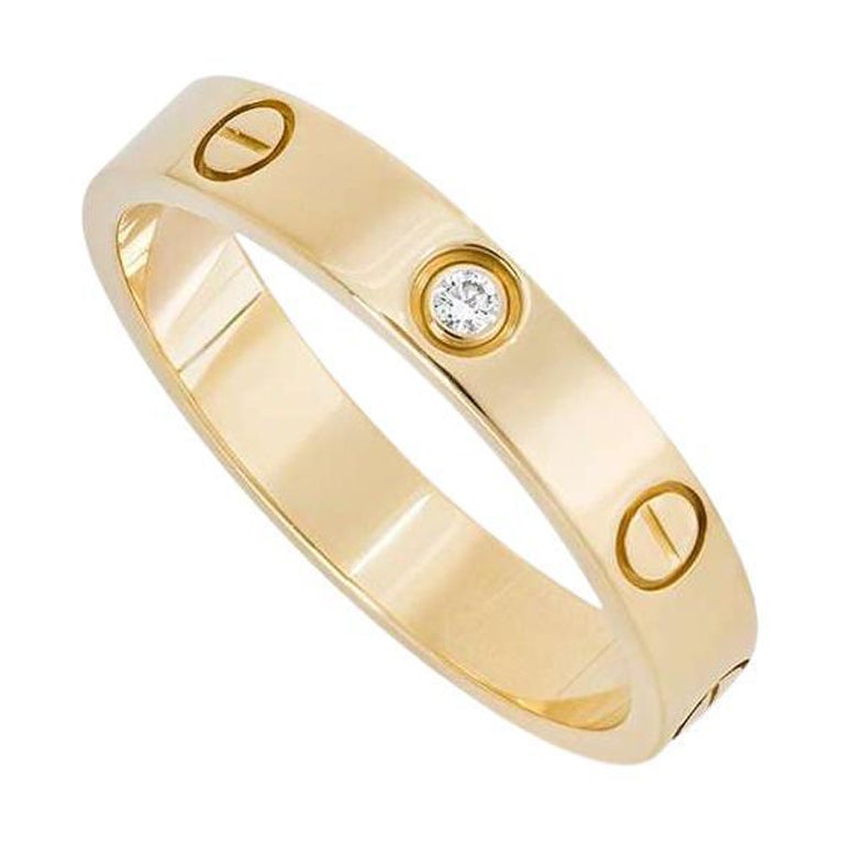Cartier Diamond Gold Love Wedding Band Ring at 1stDibs