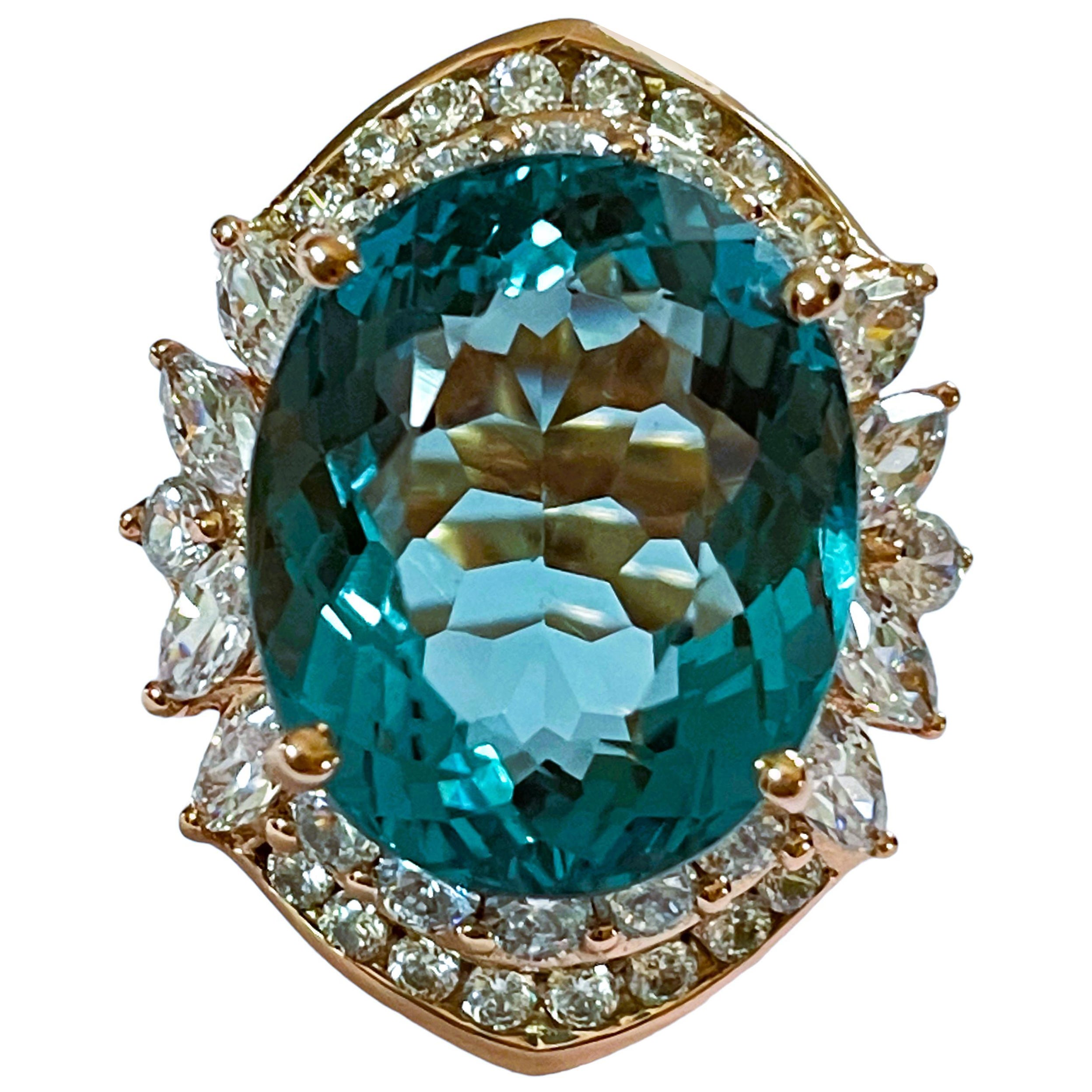 New Santa Maria IF .90 Ct Aquamarine and Sapphire Rose Gold Plated ...