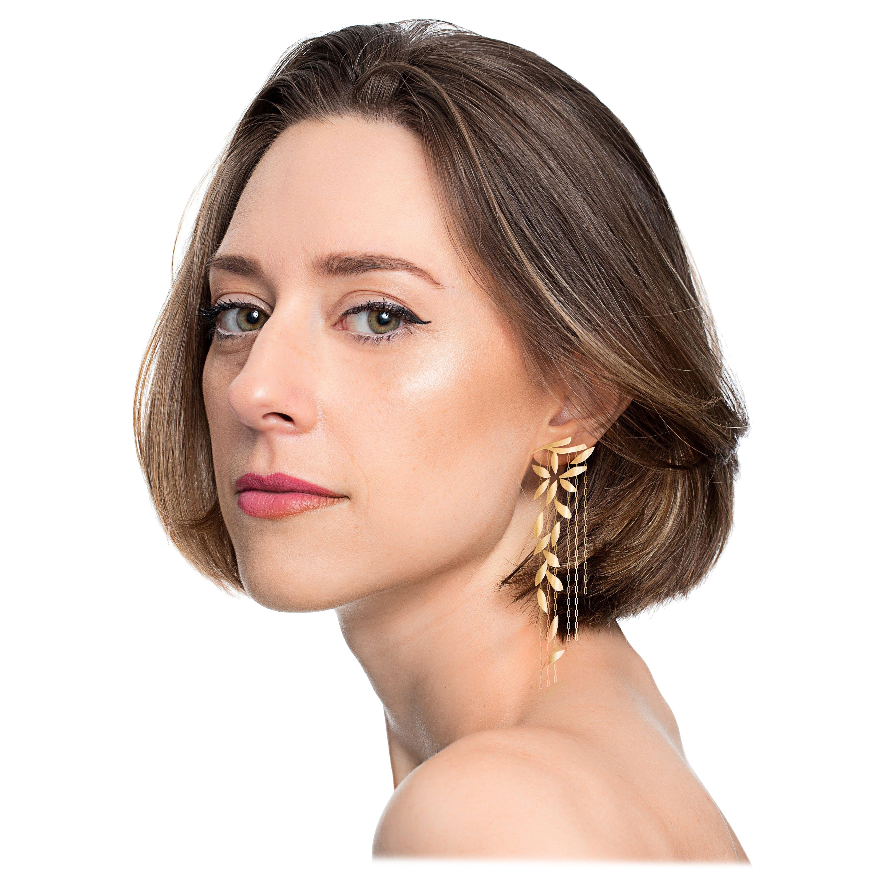 Matisse’s Branch Earrings 18k Yellow Gold, Larissa Moraes Jewelry For ...