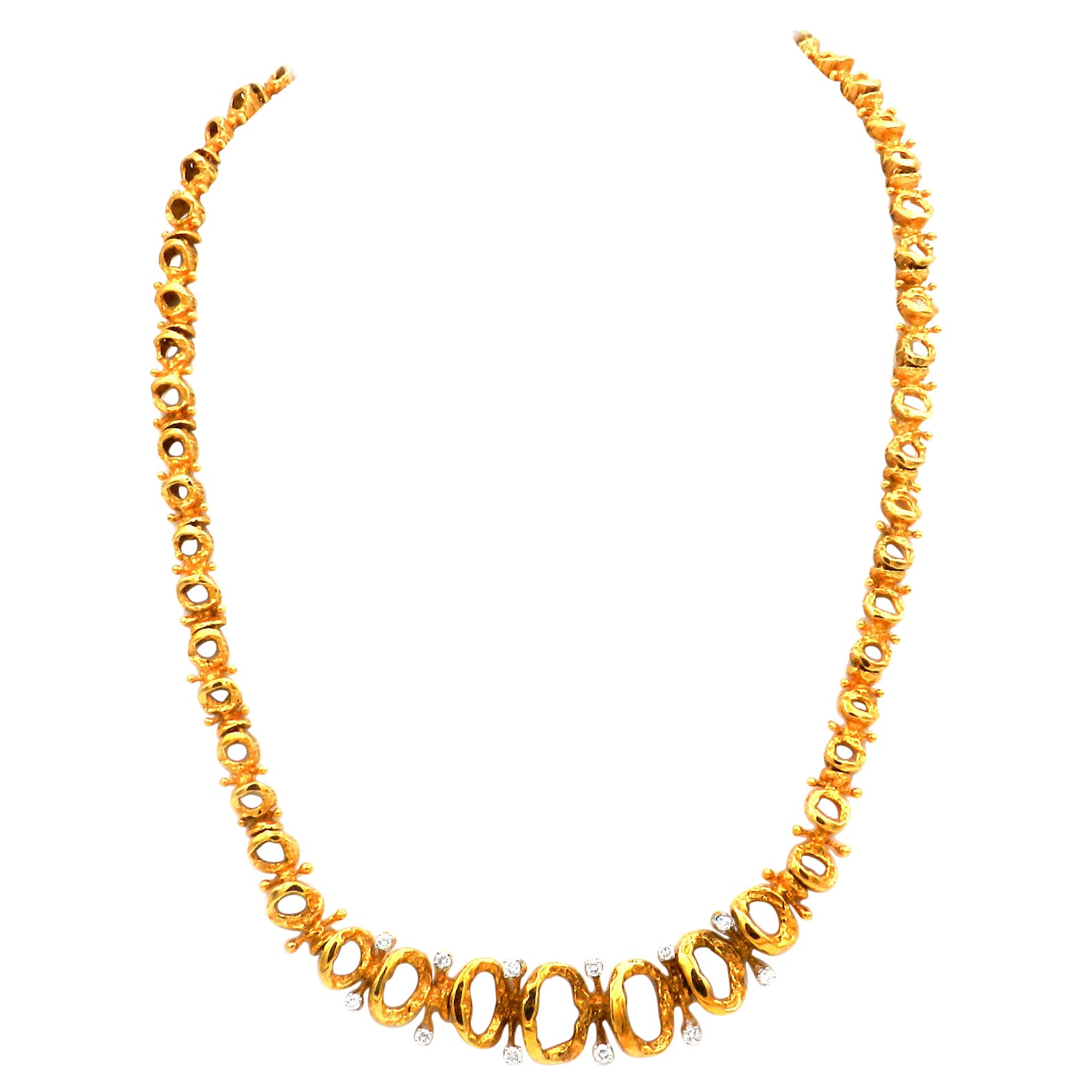 Cartier Arabesque Two Tone Gold Collier Necklace in 18K Rose and White ...