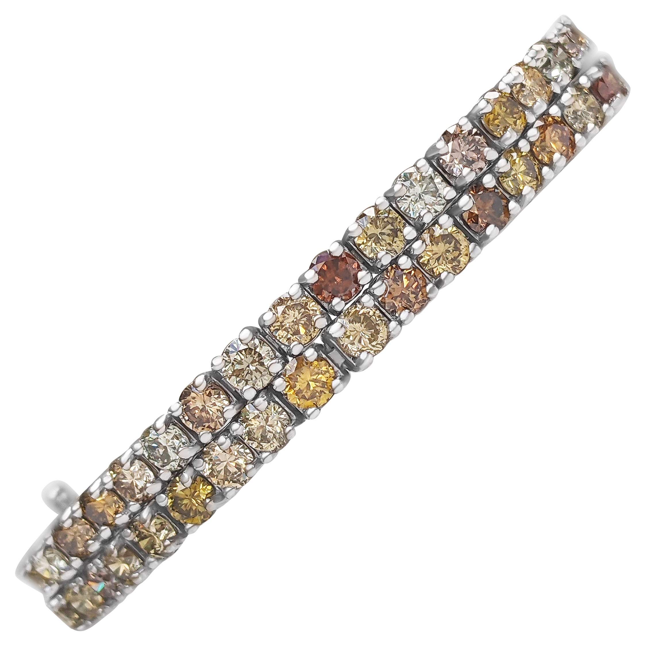 1 05ct Natural Fancy Yellow Vvs Diamonds Tennis Bracelet 14k Yellow