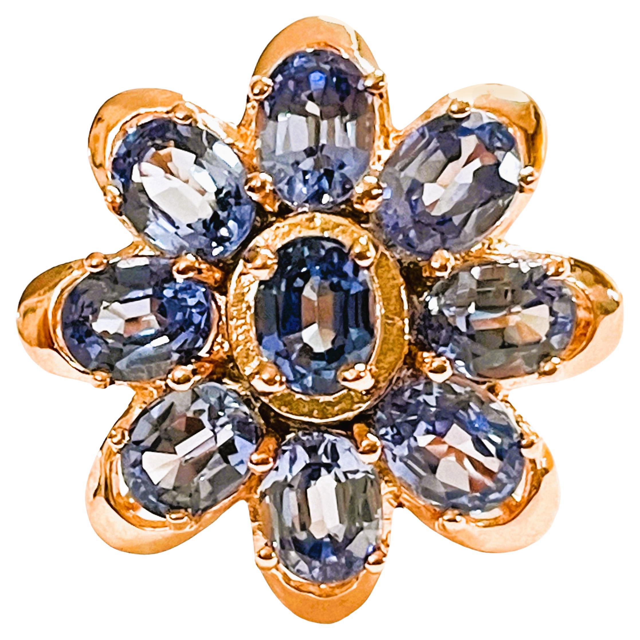 New African IF Imperial Champagn Morganite and Sapphire YGold Plated ...