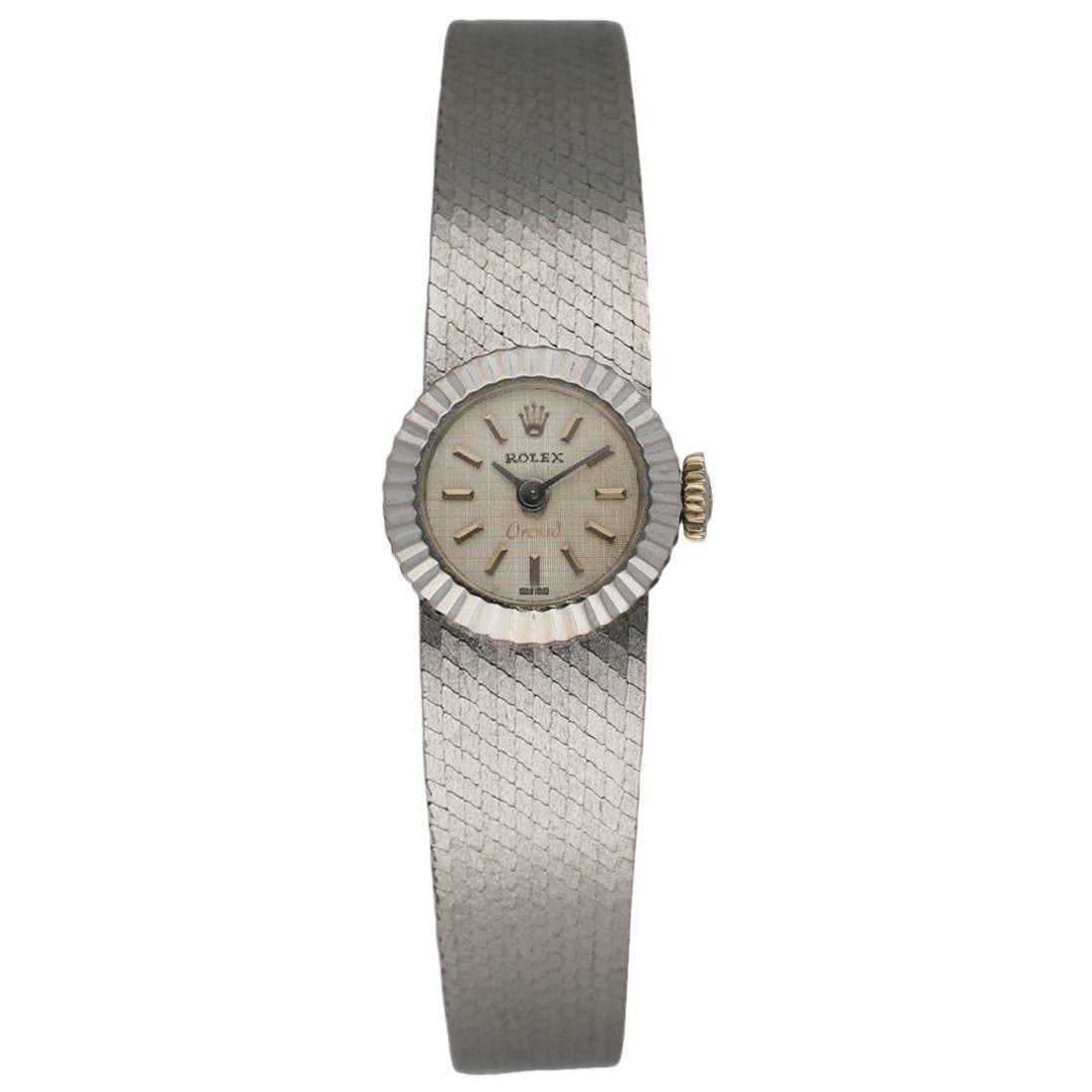 Vintage Rolex Orchid Chameleon 14k White Gold Ladies For Sale at ...