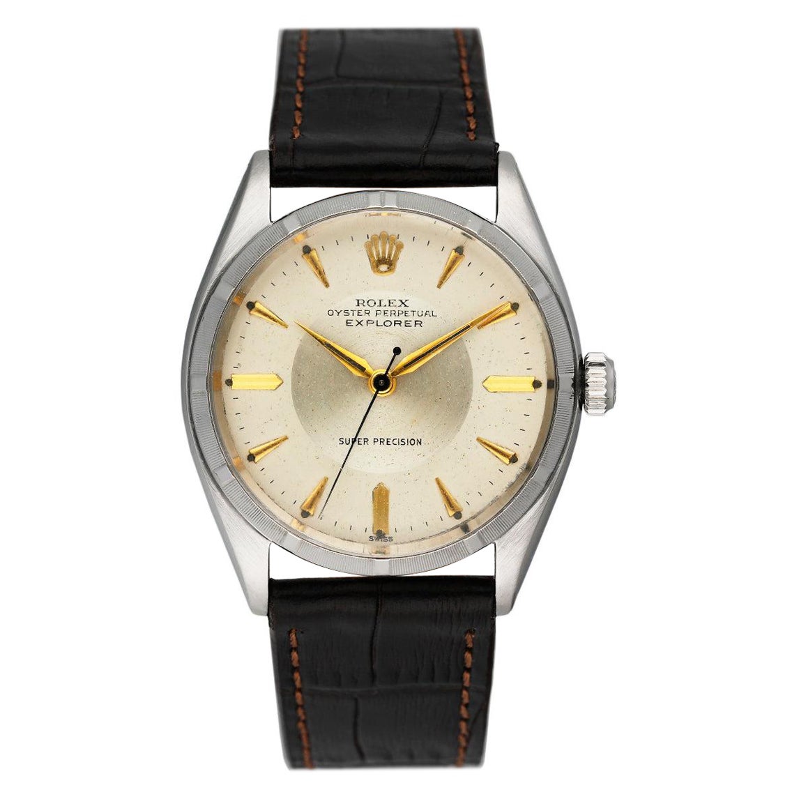 ROLEX Important Yellow Gold "Three Star" Dial Precision Watch at ...