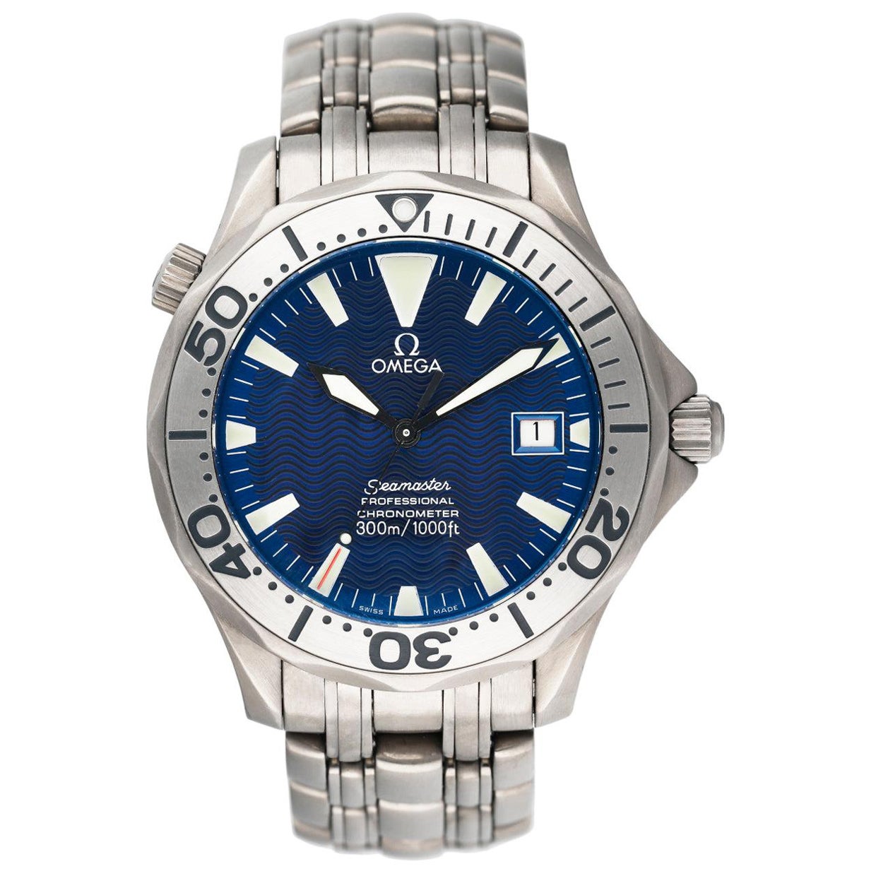 Omega Seamaster Professional 300m Men's Watch Blue Dial Bezel 2531.80 For Sale at 1stDibs ...