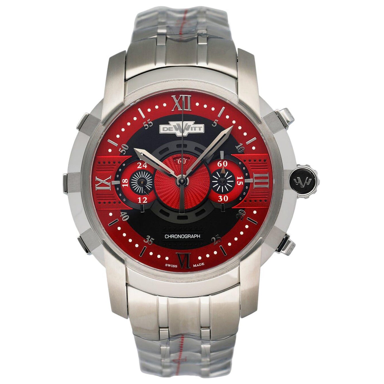 Dewitt Academia FTV.CHR.008.S Red Dial Mens Watch Box Papers For Sale ...