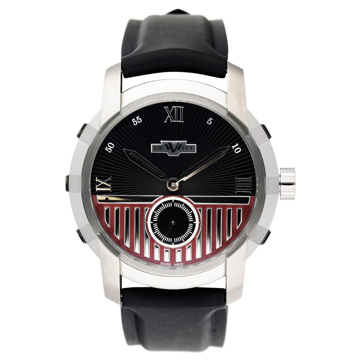 Dewitt Academia FTV.PTS.001.RFB Black and Red Dial Mens Watch Box ...