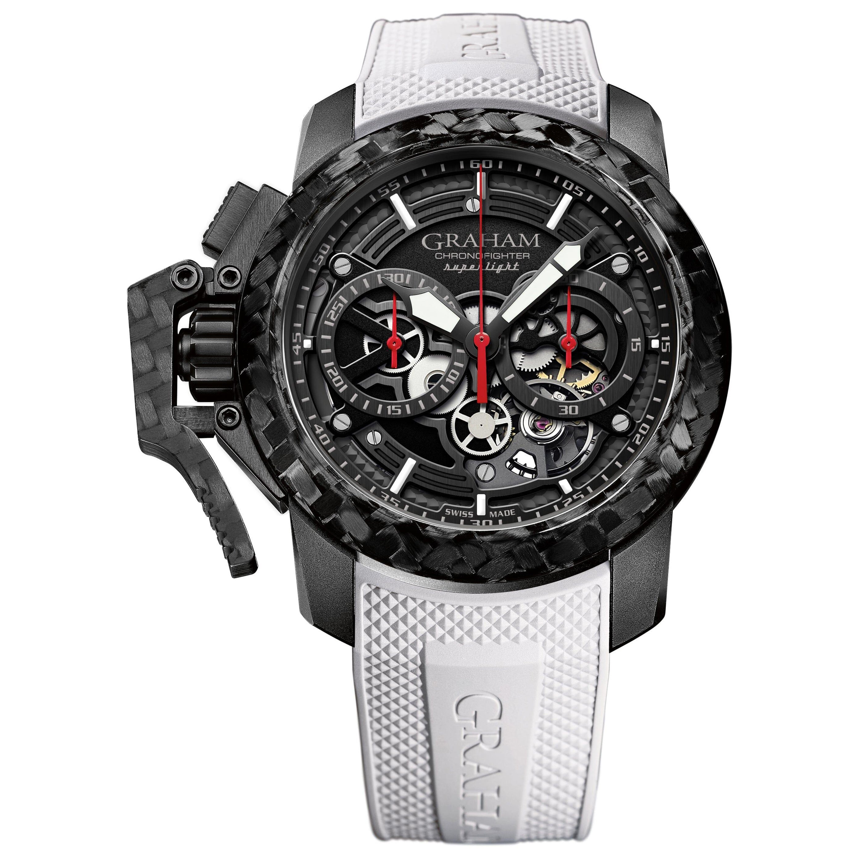 Graham Chronofighter Vintage Aviator "DLC White Limited Edition" Watch ...