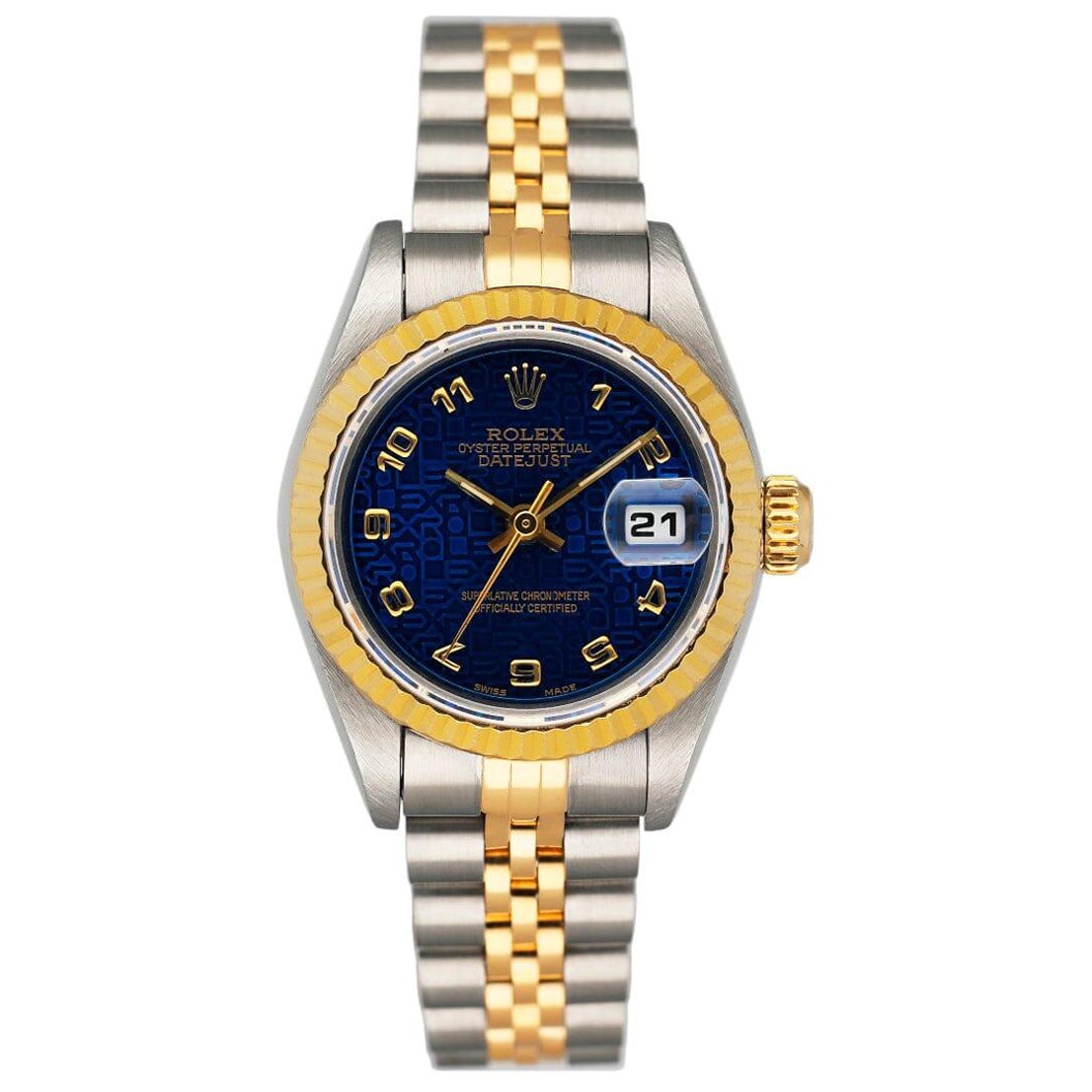 Rolex Datejust 69173 Diamond Dial Ladies Watch Box and Papers at ...
