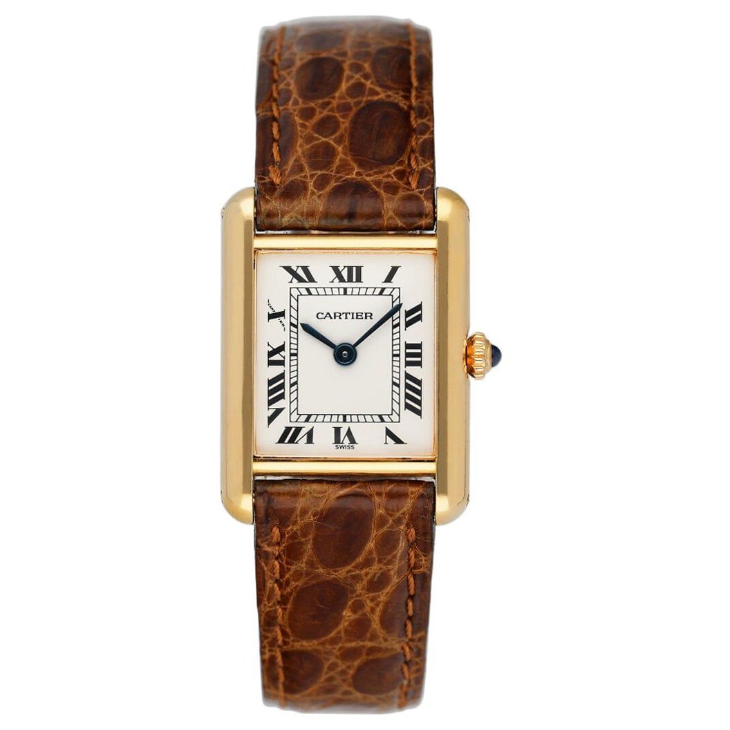 Cartier Tank Solo W5200002 18K Yellow Gold Ladies Watch Box Papers at ...