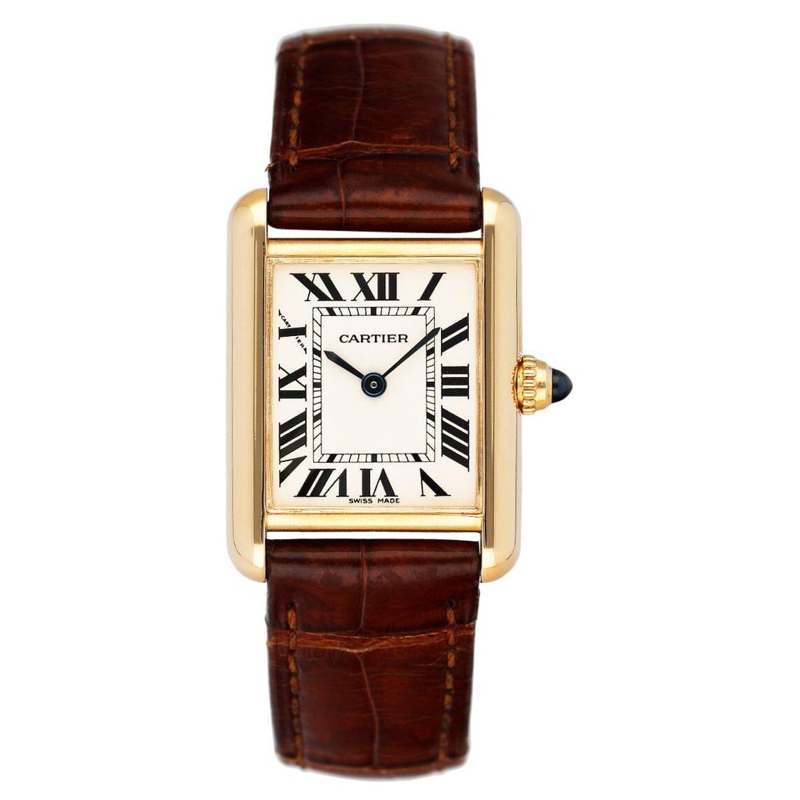 Cartier Tank Louis W1529856 18k Yellow Gold Ladies Watch For Sale at ...