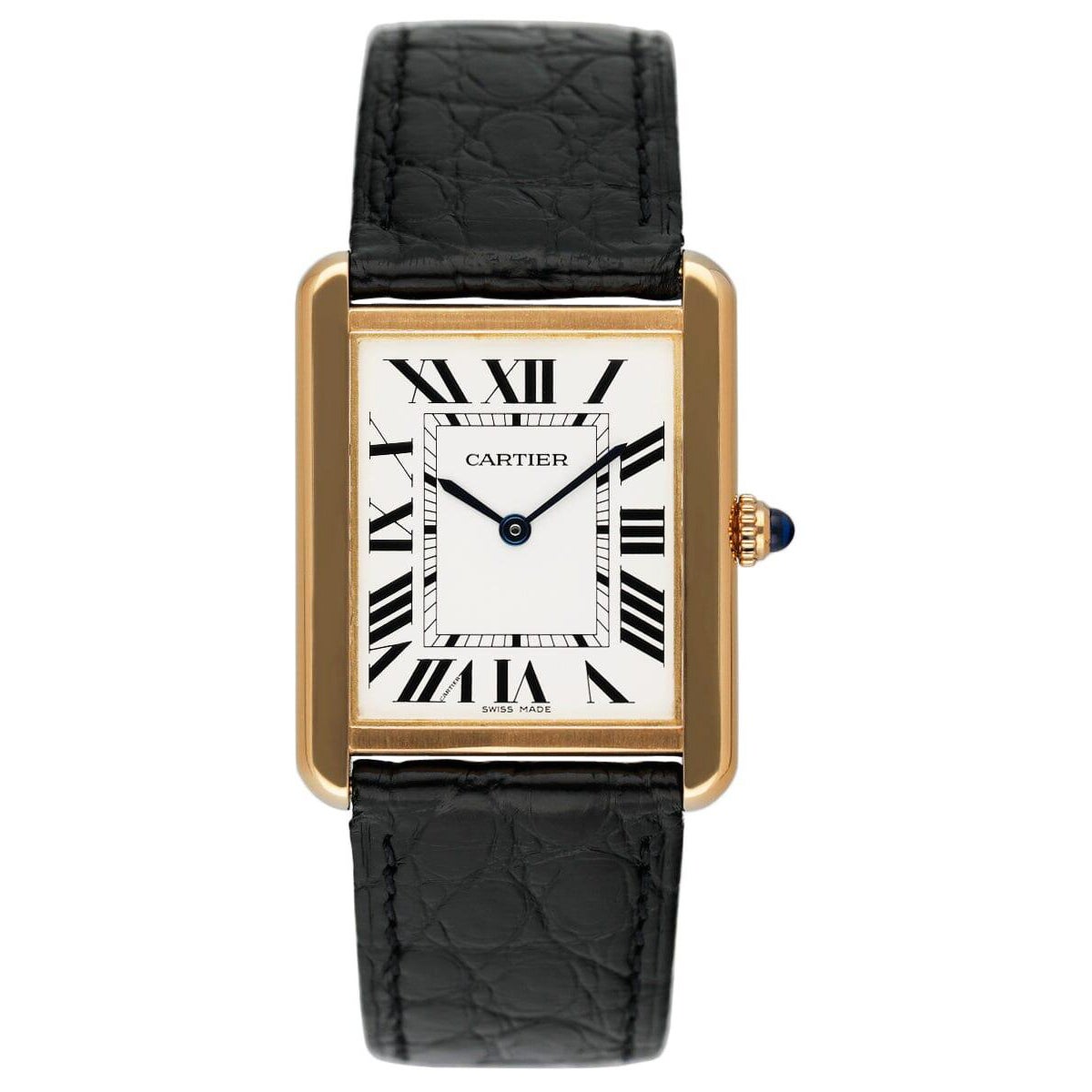 Cartier Tank Solo W5200002 18K Yellow Gold Ladies Watch Box Papers at ...