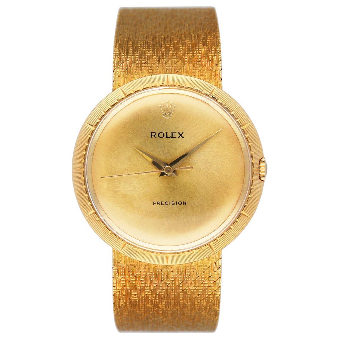 ROLEX Important Yellow Gold "Three Star" Dial Precision Watch at ...