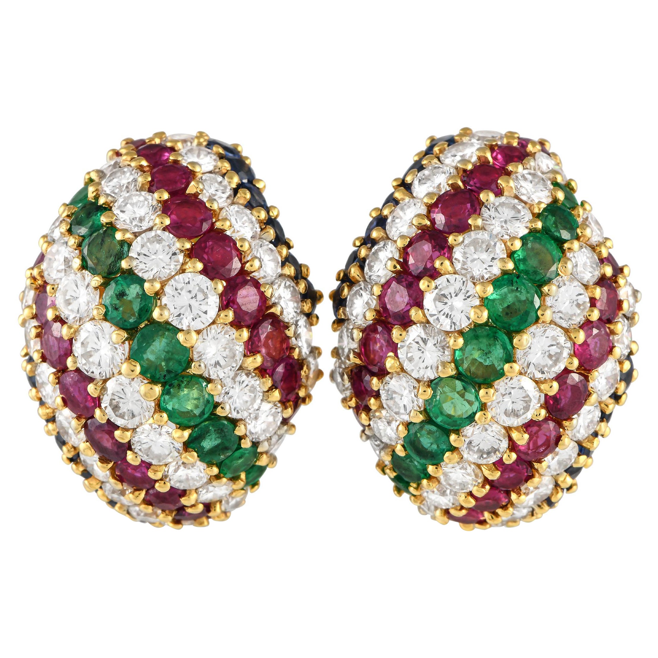 Bulgari Flora Diamond and Multi-Color Sapphire Yellow Gold Flower ...
