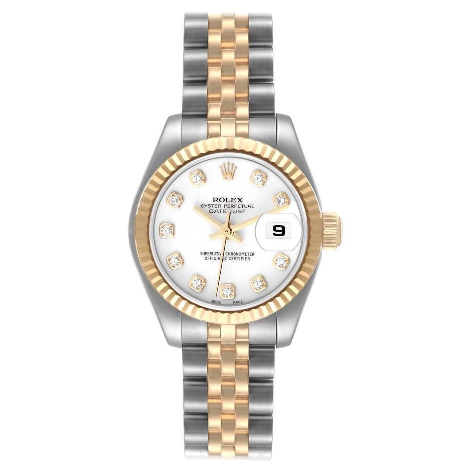 Rolex Lady-Datejust 179173 Steel and Yellow Gold Watch Champagne Index ...