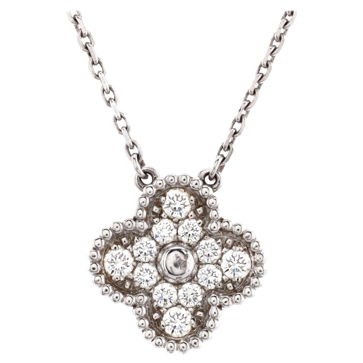 Van Cleef and Arpels Vintage Alhambra Gold Clover Pendant Necklace at ...