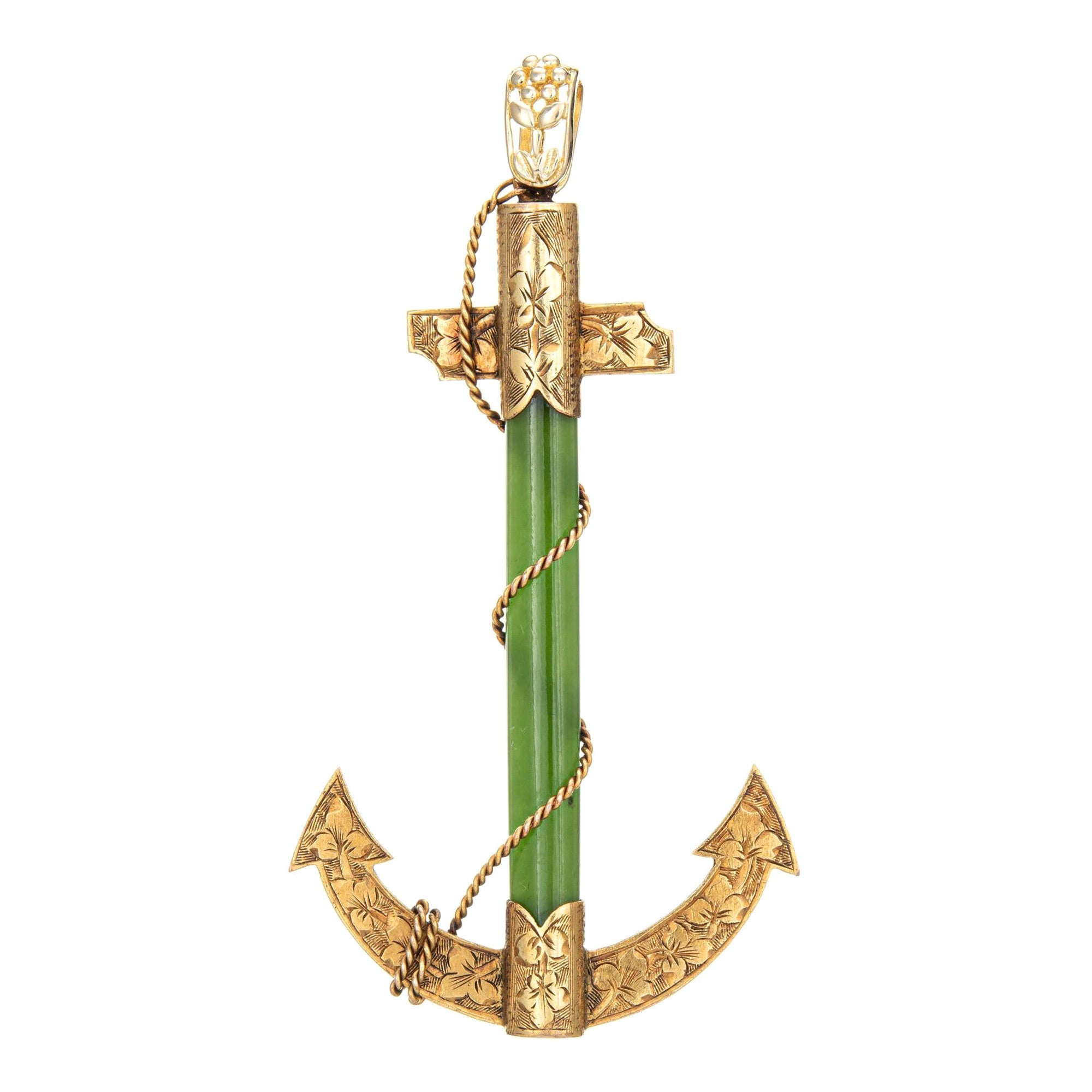 Antique Victorian Gold Anchor Locket For Sale at 1stDibs | anchor ...